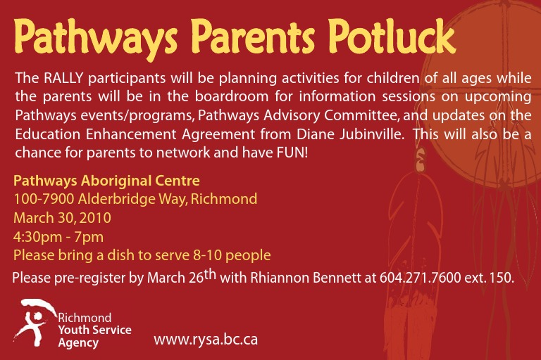 Pathways Parents Potluck Event Details | PDF