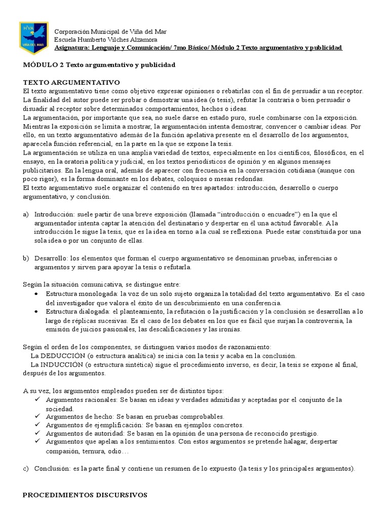 MÓDULO 2 Argumentación y Publicidad | PDF | Teoría de la argumentación ...