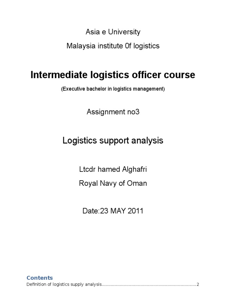 Logistics Support Analysis Overview | PDF | Systems Science | Systems ...