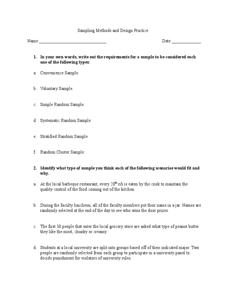 Sampling Methods Explained | PDF | Opinion Poll | Sampling (Statistics)