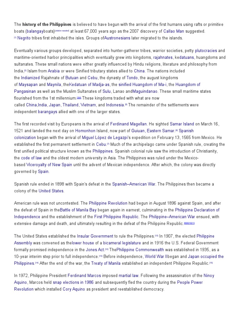 Philippine History | Philippines | Asia