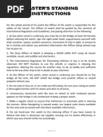 Master Standing Order For Ship's Captain | PDF | Ships | Shipping