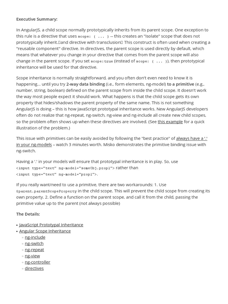 Understanding Angular Scope Pdf Scope Computer Science Angular Js