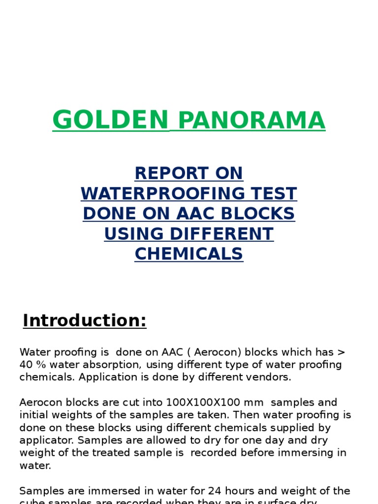 Final Report On Waterproofing | PDF | Concrete | Polymers