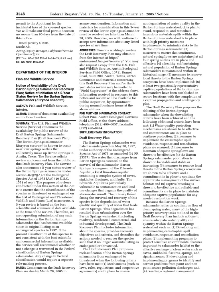 Notice: Endangered and Threatened Species: Incidental Take Permits ...