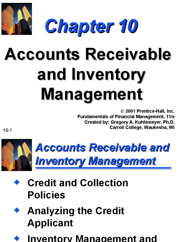 Ch10 Accounts Receivable and Inventory Management | PDF | Discounts And Allowances | Inventory