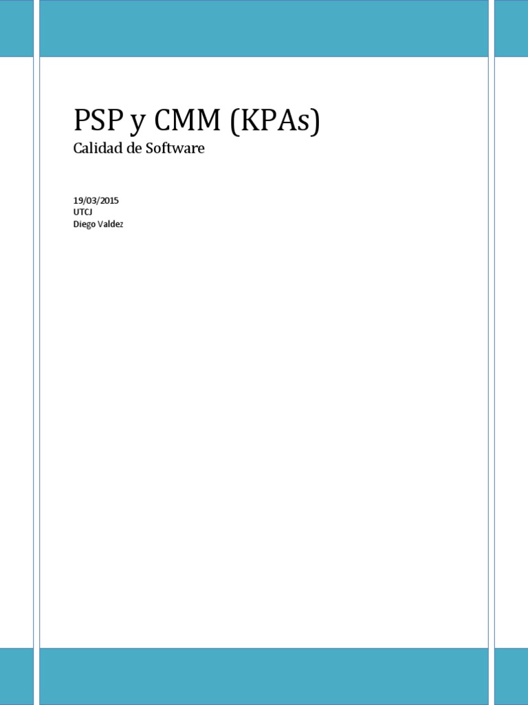 PSP y CMM (KPAs) | PDF | Planificación | Calidad (comercial)
