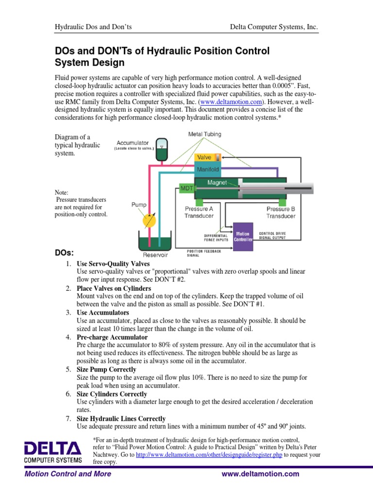 Hydraulic System Design | PDF | Control Theory | Mechanical Engineering
