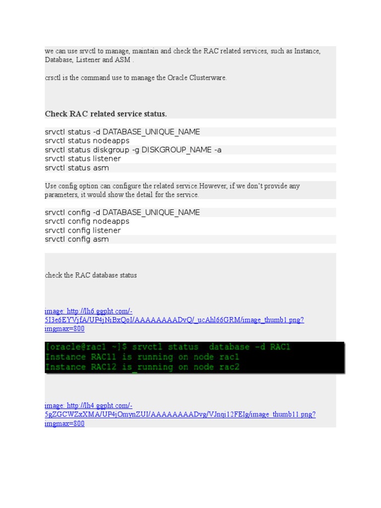 We Can Use SRVCTL To Manage | PDF | Information Technology Management | Information Technology