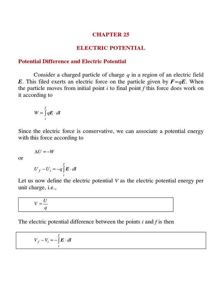 Electric Potential Potential Difference and Electric Potential | Download Free PDF | Sphere ...