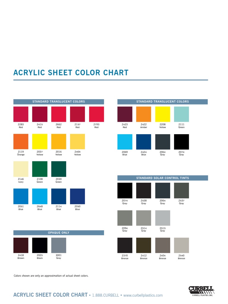 Acrylic Color Chart | PDF