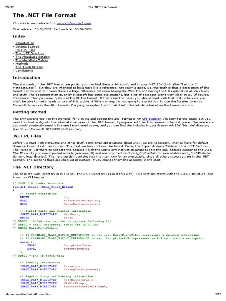 The NET File Format | PDF | Class (Computer Programming) | String (Computer Science)