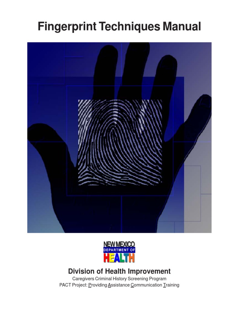 Fingerprint Techniques Manual | PDF | Fingerprint