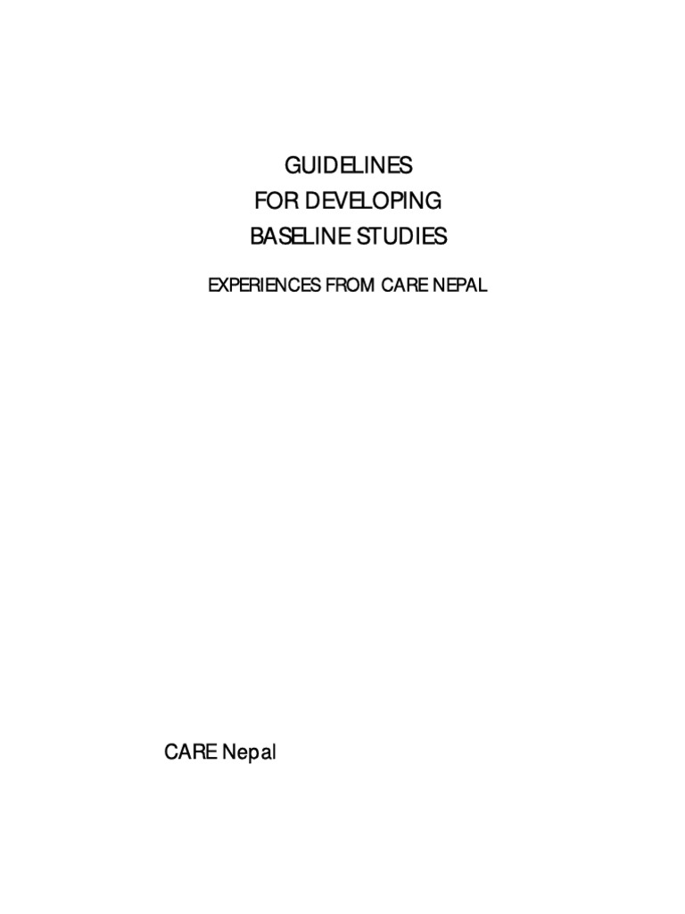 Guidelines For Developing Baseline Studies | PDF | Survey Methodology ...