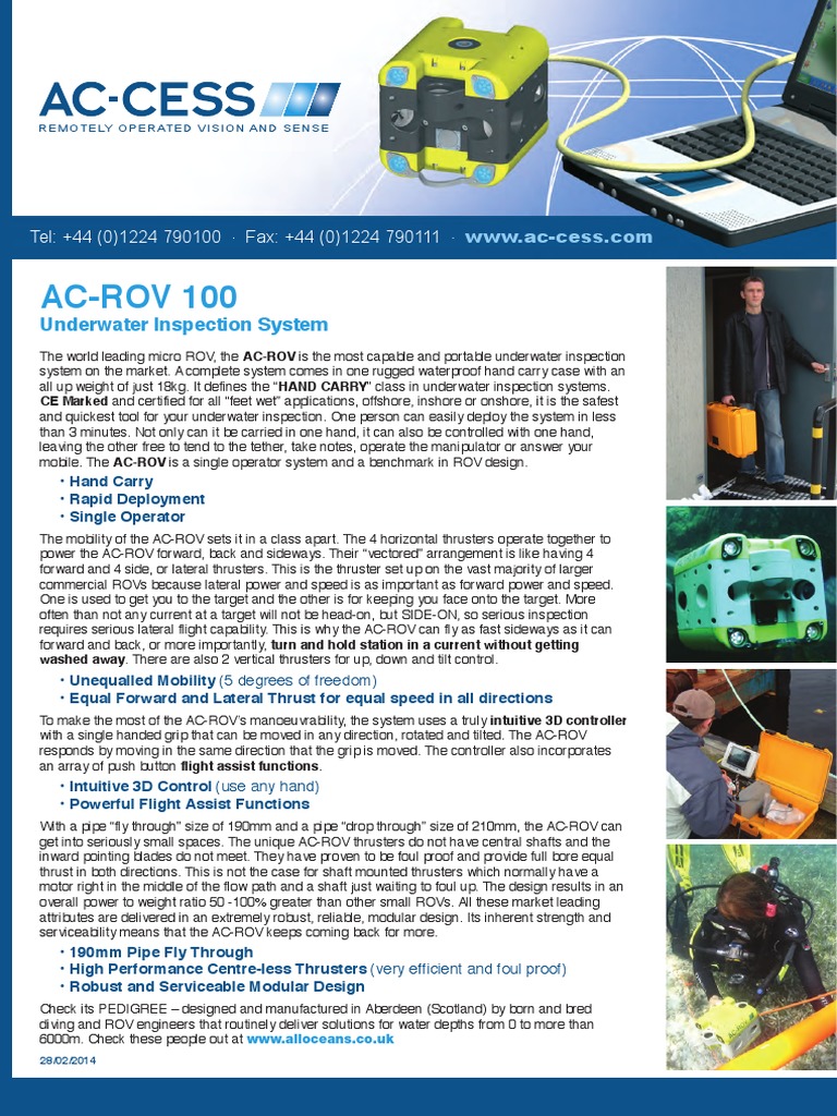 AC-ROV 100 Datasheet Rev H | PDF | Rocket Engine | Flight