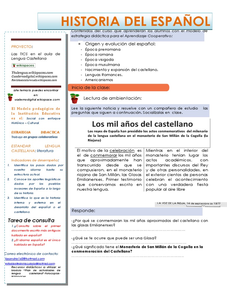 10° Historia Del Español. | PDF | Lengua española | latín