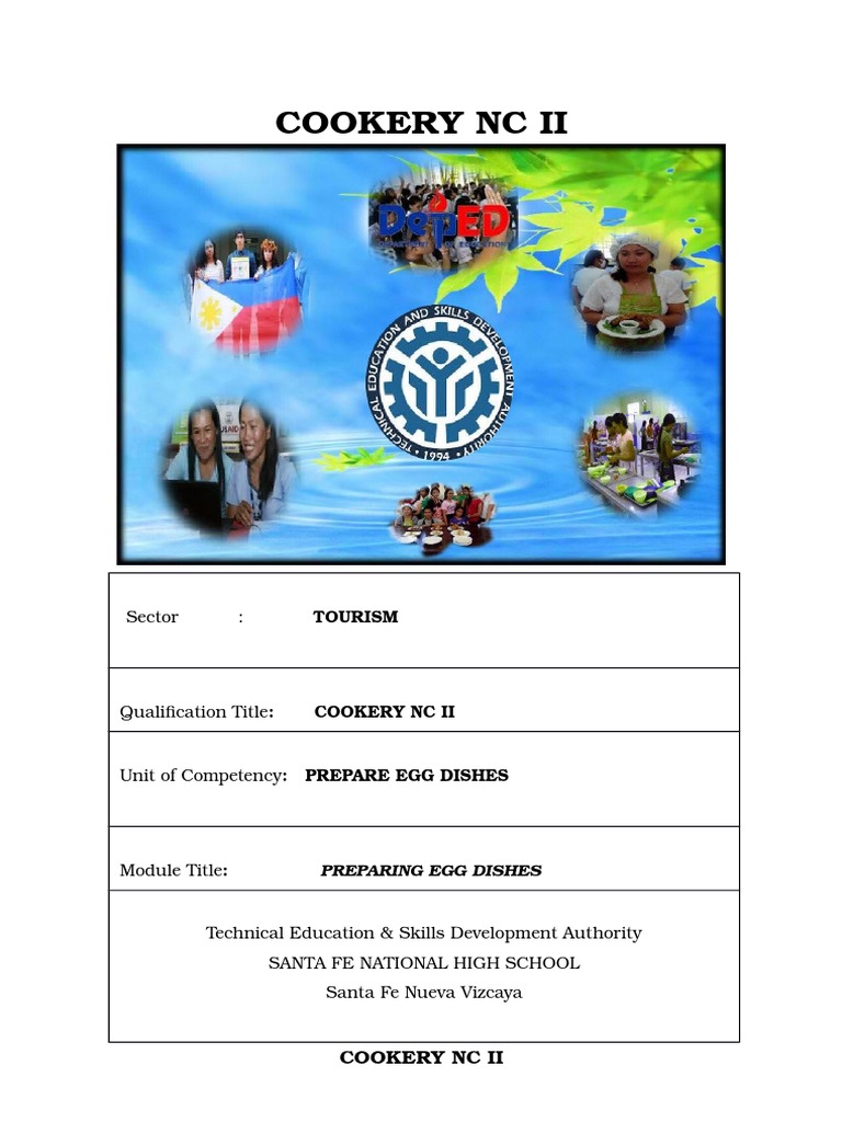 COOKERY NC II Prepare Egg Dishes | PDF | Egg As Food | Saturated Fat