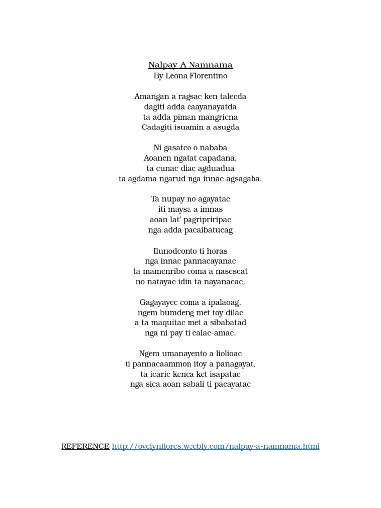 Nalpay A Namnama | Philippines | Poetry