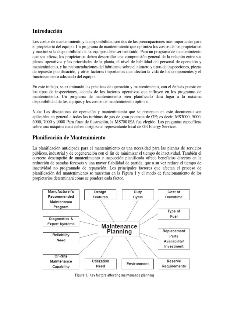 Mantenimiento de Turbinas de Gas GE MS7001EA | PDF | Fatiga (material ...