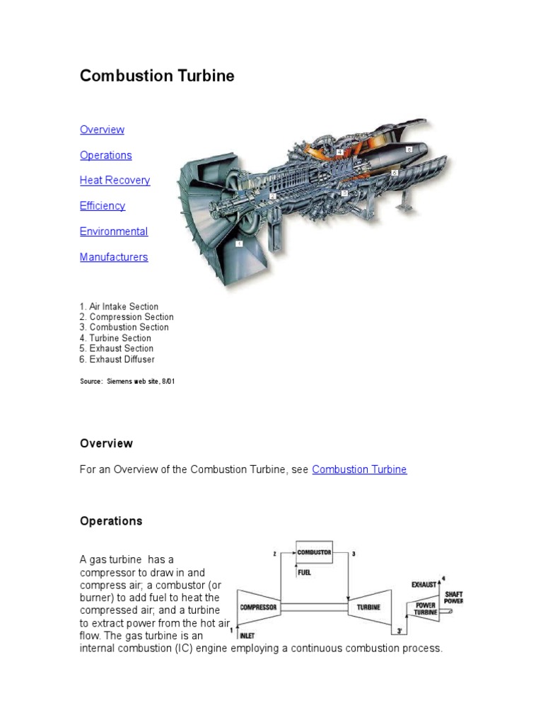 Combustion Turbine | PDF | Gas Turbine | Internal Combustion Engine