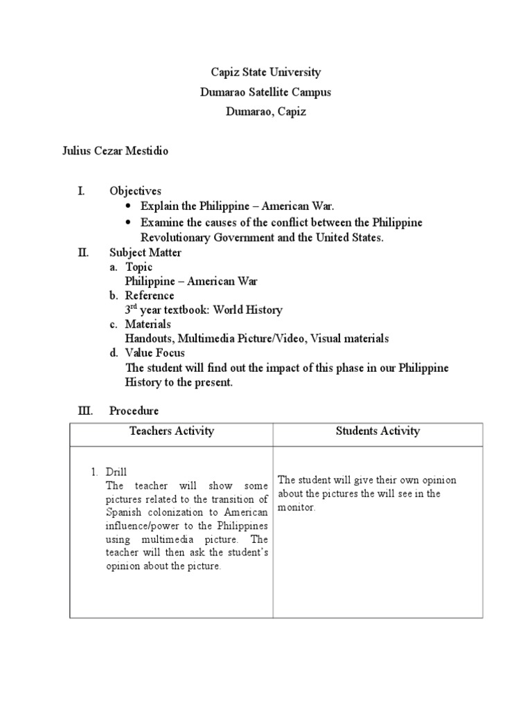 Timeline of Philippine - American War | PDF | Communication