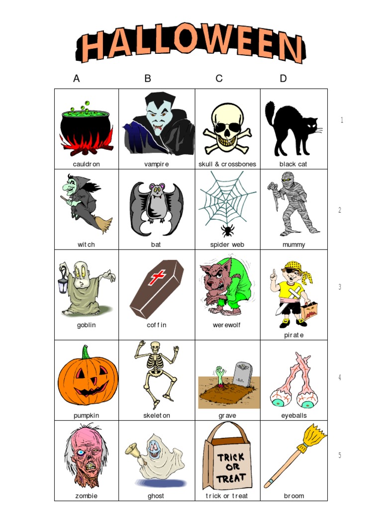 Halloween Vocabulary Game | PDF