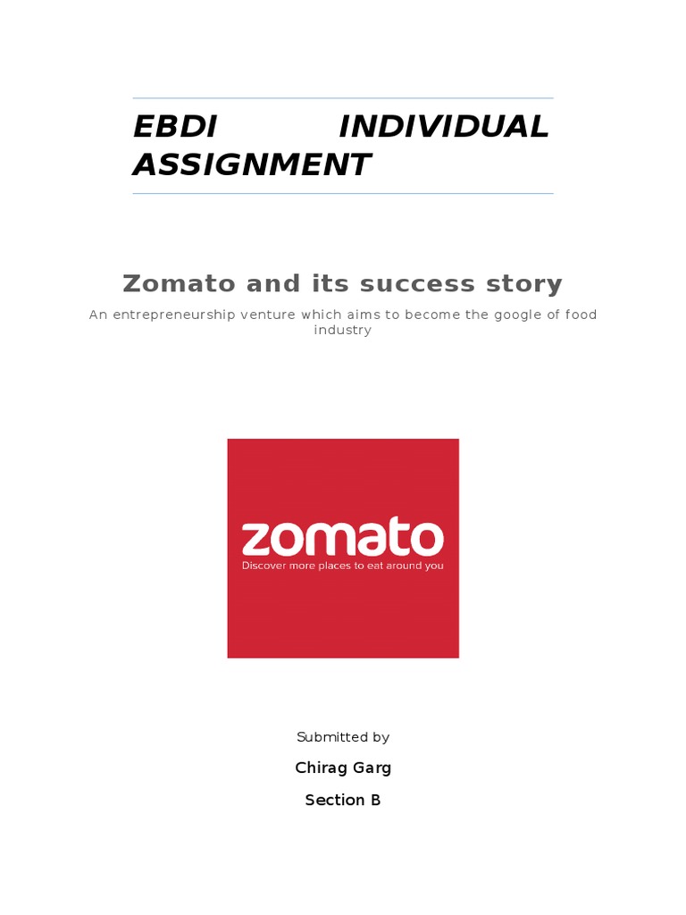 Zomato's Success Story | PDF | Computing | Online Services