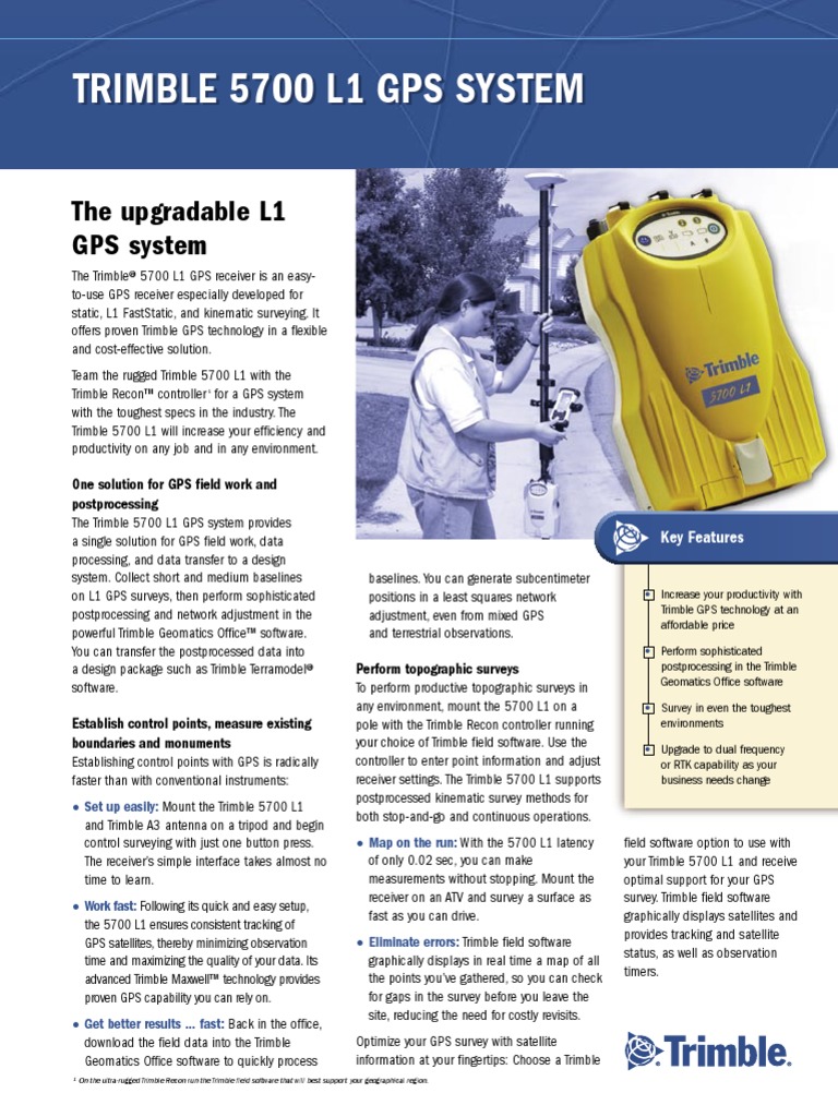 Trimble GPS 5700 L1 Ref | PDF | Global Positioning System | Surveying