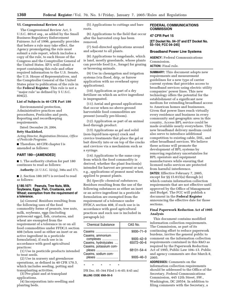 Rule: Radio Frequency Devices: Broadband Power Line Systems | PDF ...