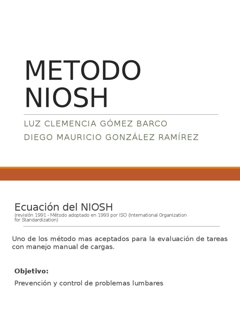 Metodo Niosh | PDF | Naturaleza