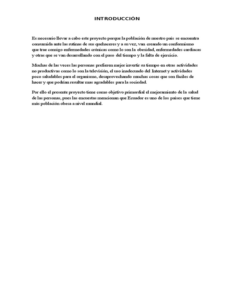 Modelo Proyecto Gym | PDF