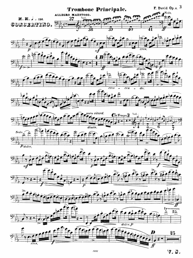 Ferdinand David - Trombone Concertino, Op.4 (Solo)