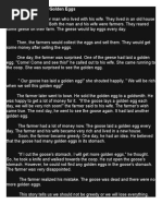 The Goose That Laid Golden Eggs Story | PDF | Home & Garden | Poetry