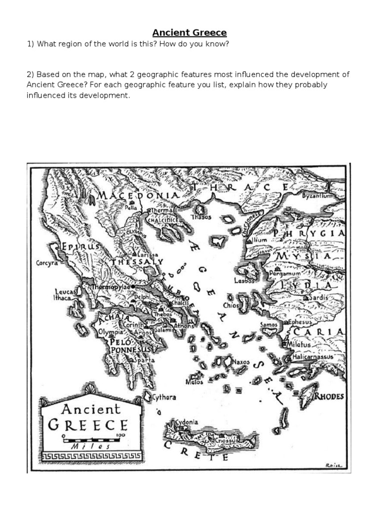 Ancient Greece Map Handout | PDF