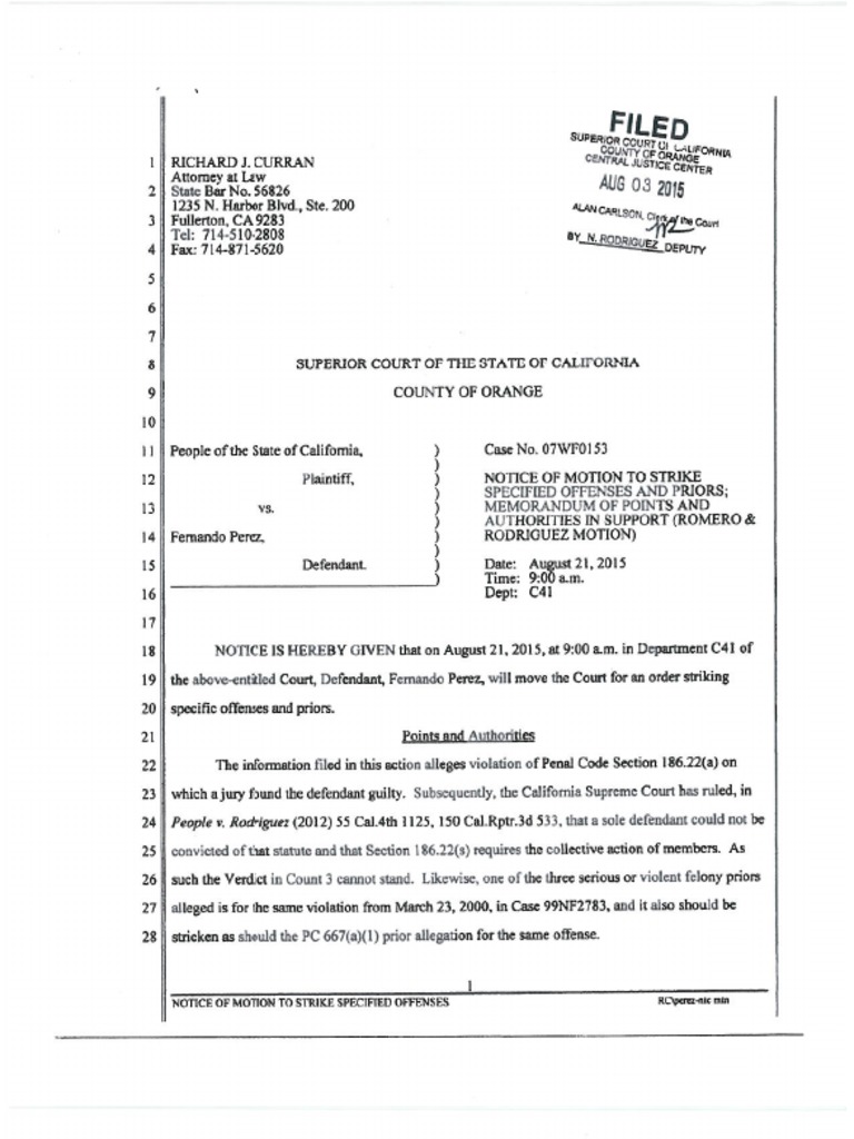 Fernando Perez Sentencing Memo | PDF