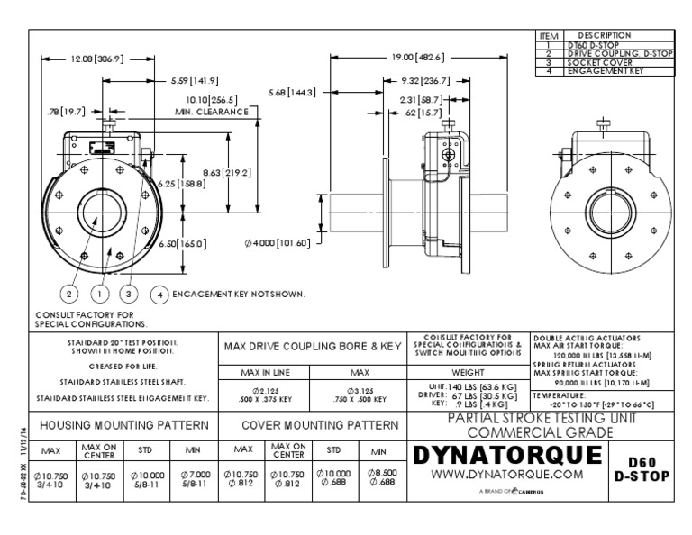 Dynatorque D-Stop Actuator Specs | PDF | Technology & Engineering