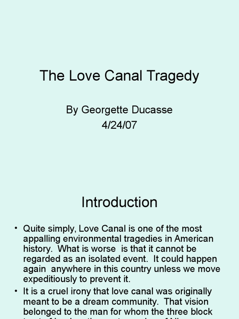 CET 413 The Love Canal Tragedy (1) .PPT Real Presentation | PDF ...
