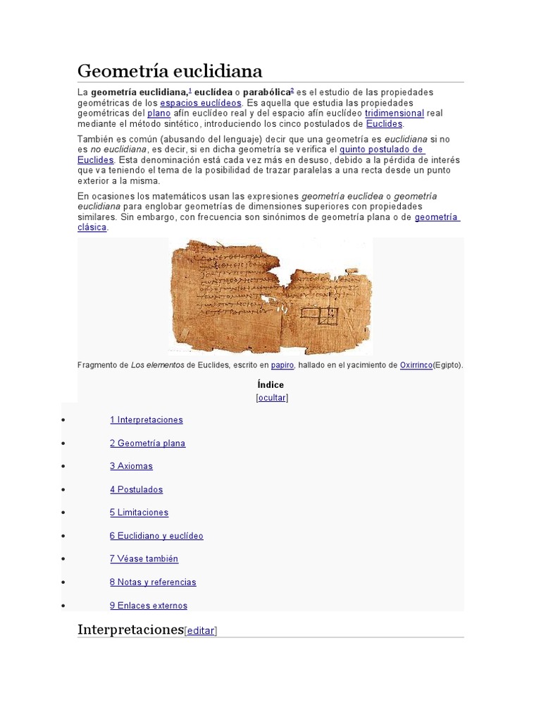 Geometria Euclidiana | PDF | Geometría euclidiana | Geometría