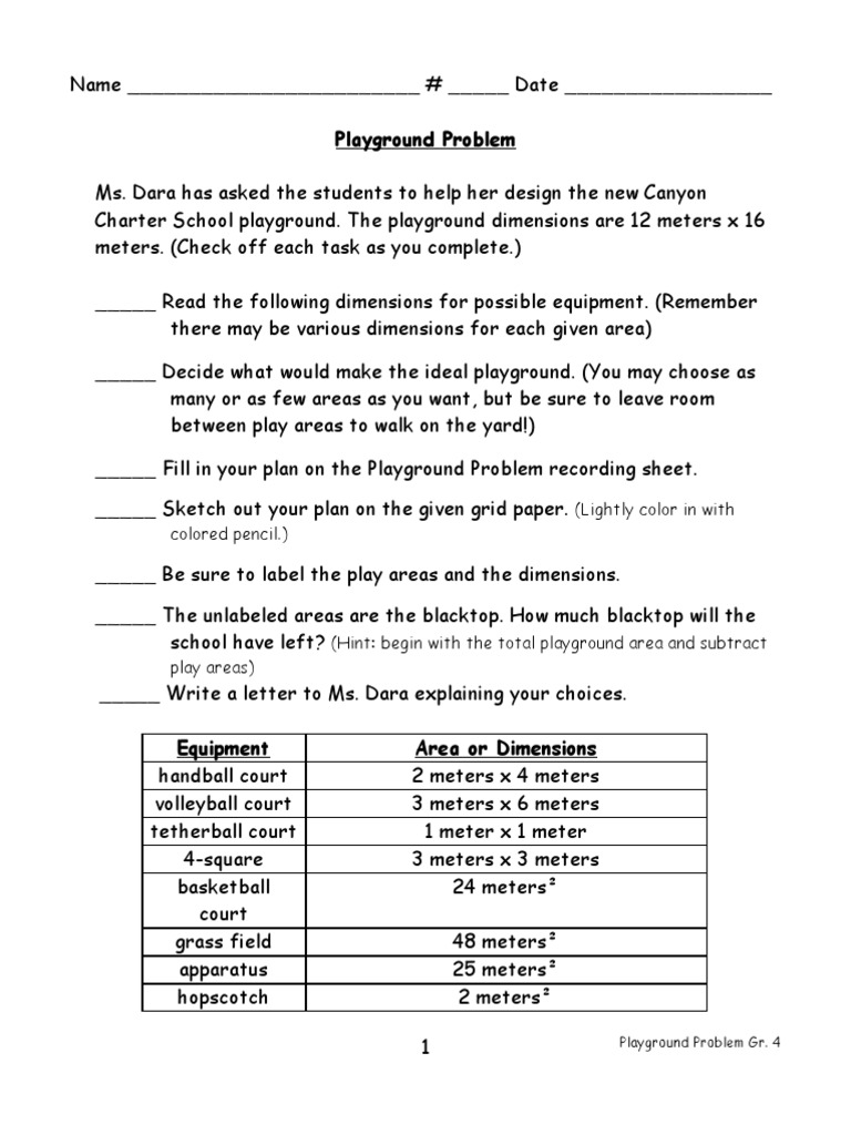 Playground Problem | PDF | Learning | Cognition