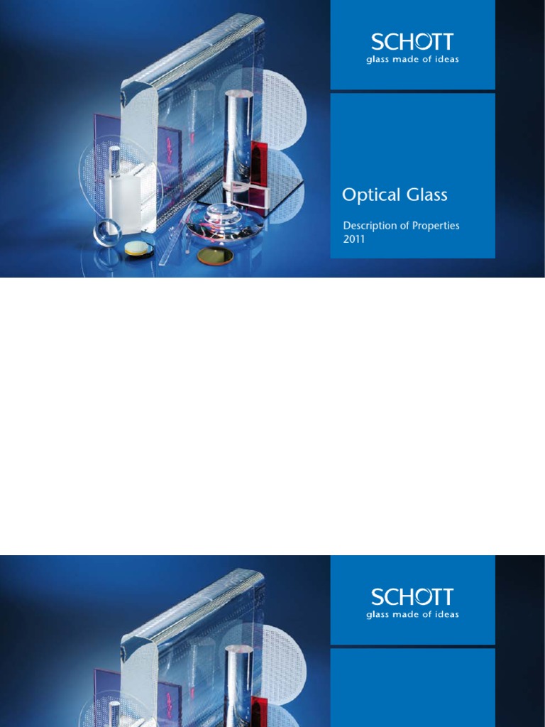 Schott Optical Glass Pocket Catalog Europe October 2011 Eng PDF | PDF ...