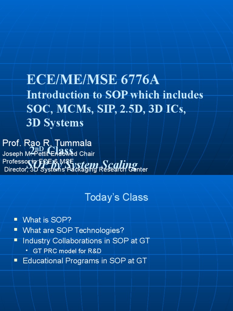 System-on-Package (SOP) Overview | PDF | Integrated Circuit | System On ...