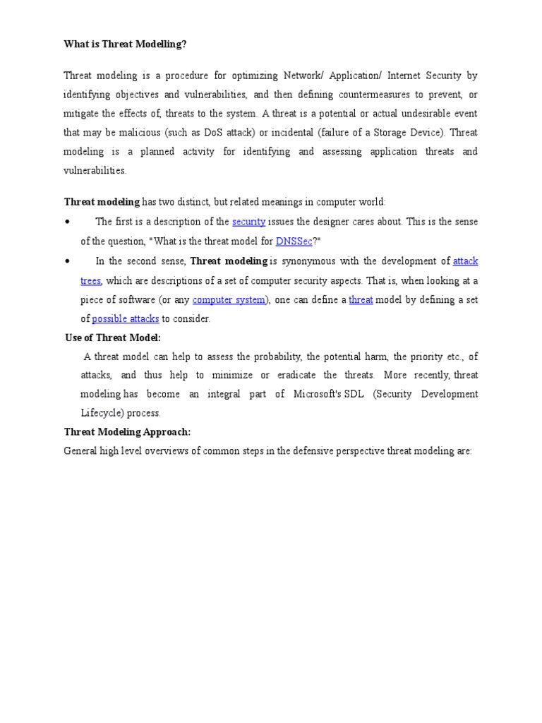 Threat Modelling | PDF | Threat (Computer) | Vulnerability (Computing)