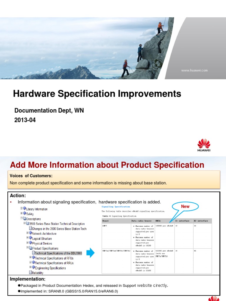 Base Station Hardware Specifications Update | PDF | High Speed Packet ...