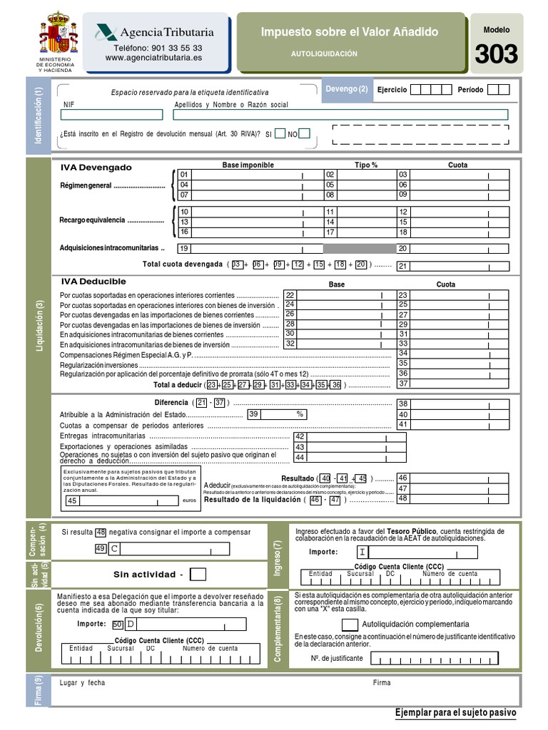 Modelo 303 IVA | Transferencia bancaria | Devengo