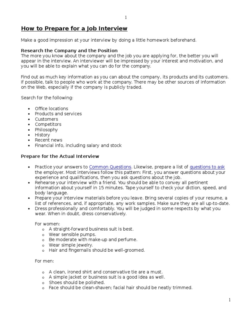 How To Prepare For A Job Interview: Research The Company and The ...