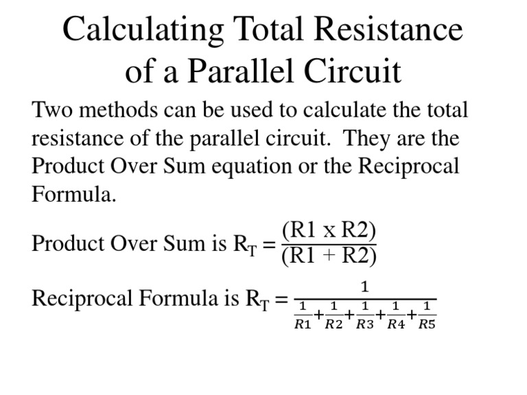 Parallel Circuit Resistance Guide | PDF | Teaching Methods & Materials ...