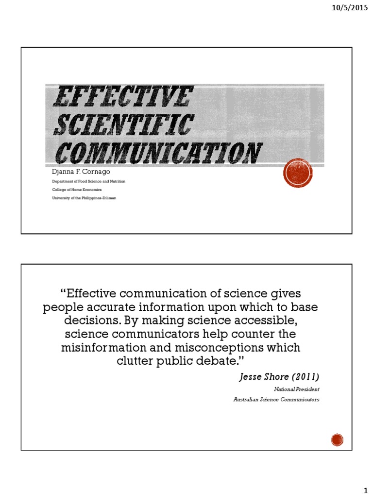 Effective Scientific Communication | PDF | Rice | Abstract (Summary)
