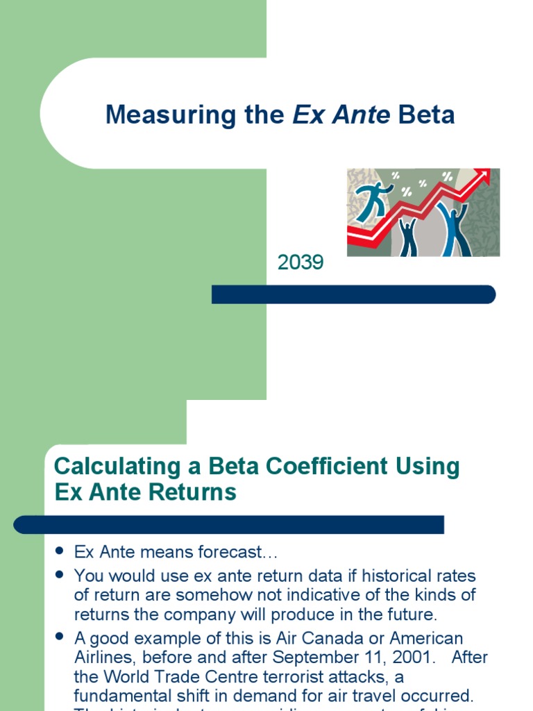Ex Ante Beta Measurement | PDF | Beta (Finance) | Capital Asset Pricing ...
