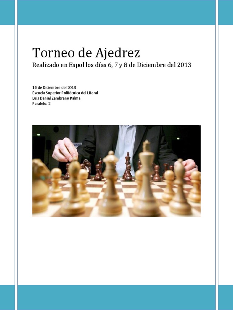 Tarea de Ajedrez | PDF | Aperturas de ajedrez | Ajedrez