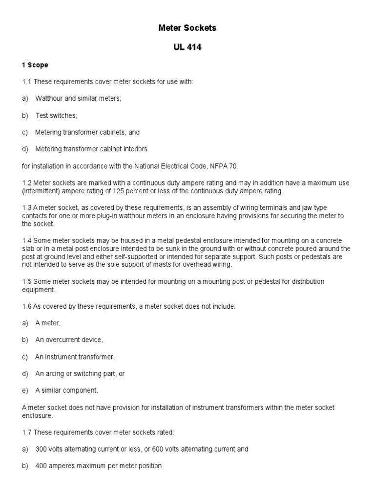 Resumen Ul414 | PDF | Electrical Connector | Electrical Wiring